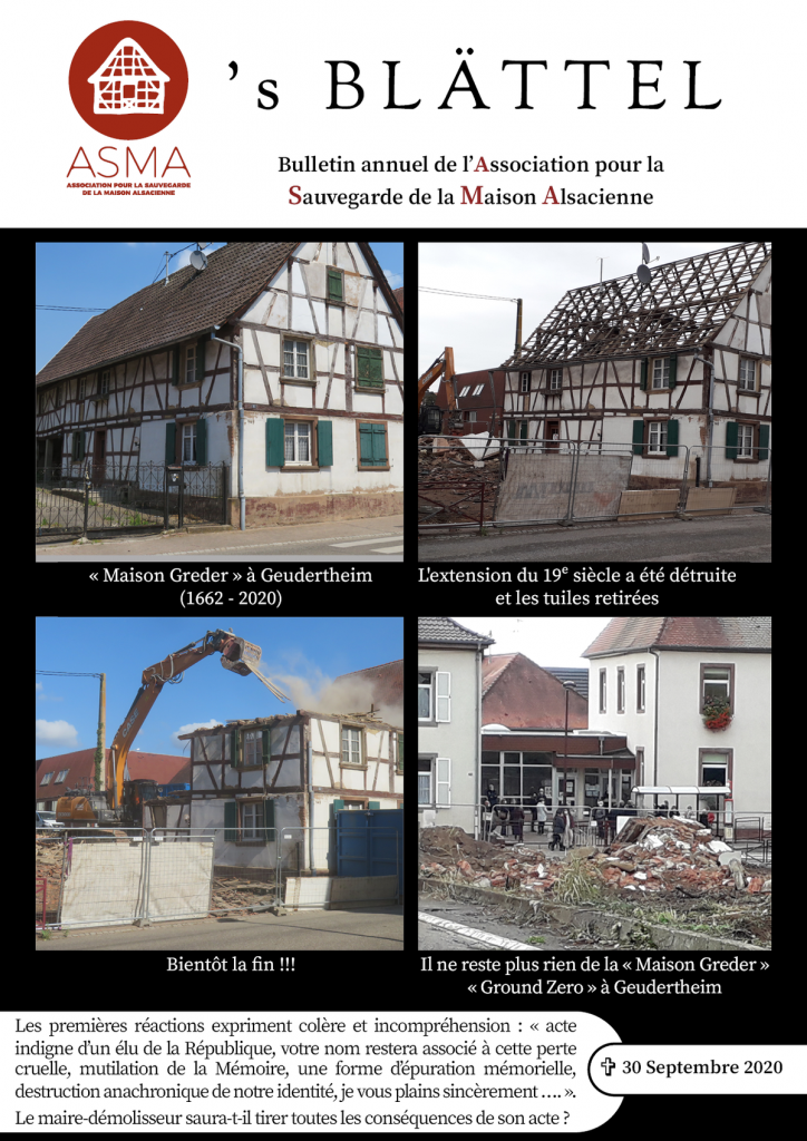 La Maison Gredel n'est plus ! - Fédération des Sociétés d'Histoire et d ...