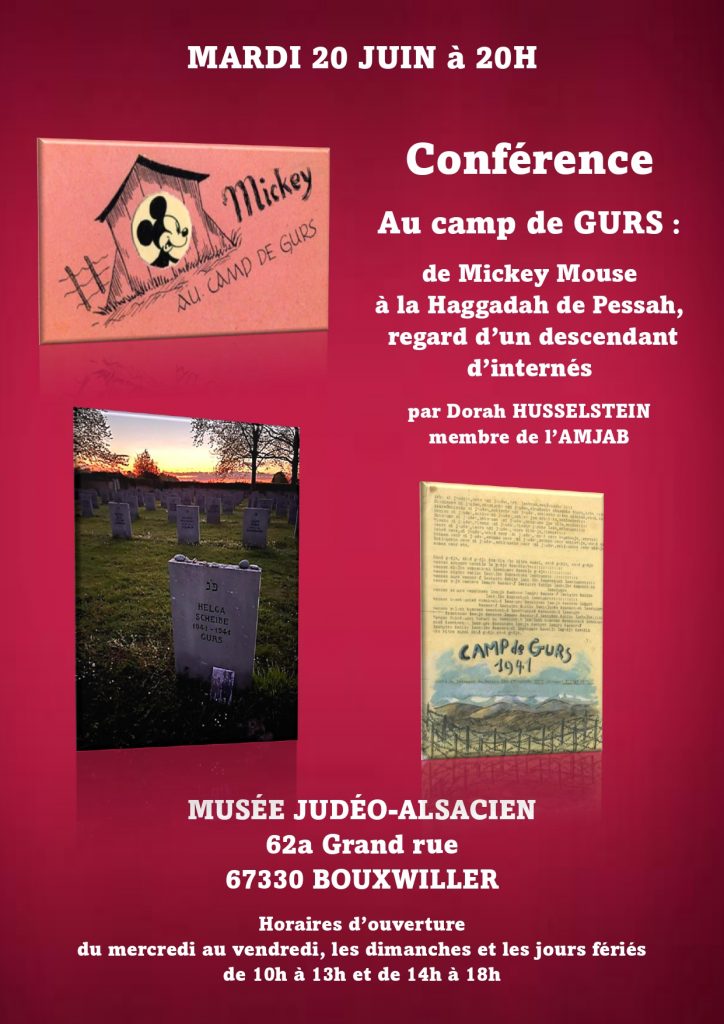 Conférence au camp de GURS - mardi 20/06/2023- Musée judéo-alsacien ...